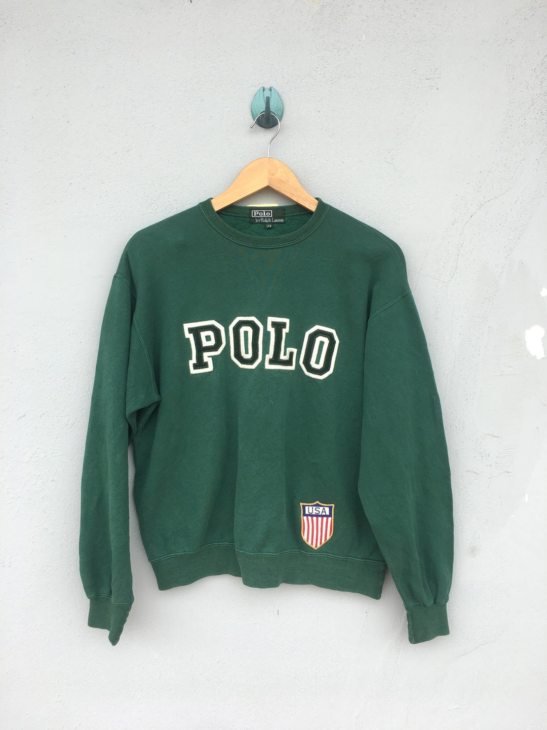 Vintage Polo Ralph Lauren Spell Out Sweatshirt - Etsy