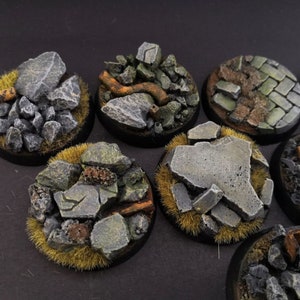 Urban Rubble Bases 32mm for War Gaming&role Playing (unpainted) - Etsy
