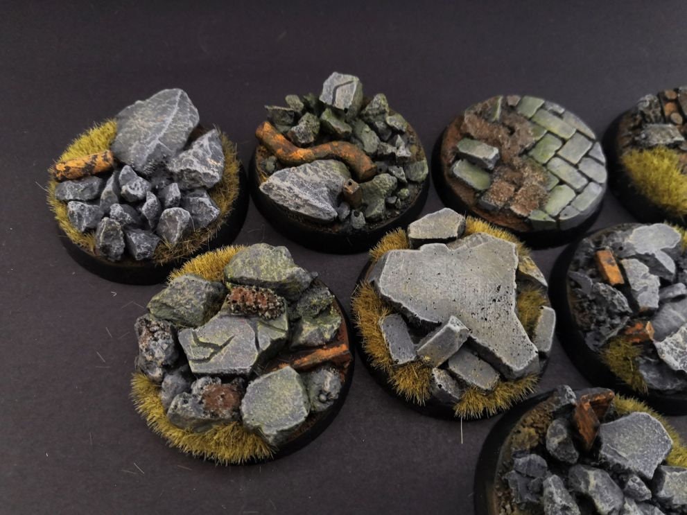 Urban Rubble Bases 32mm for War Gaming&role Playing - Etsy