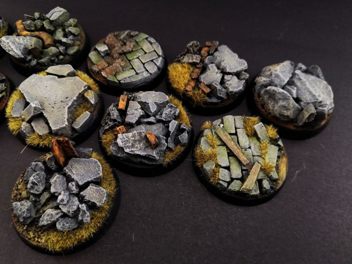 Urban Rubble Bases 32mm for War Gaming&role Playing - Etsy