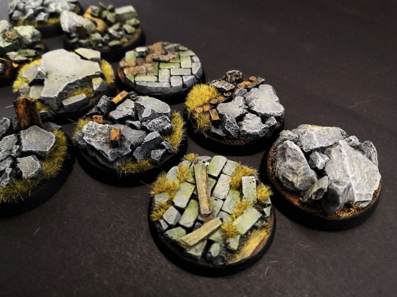 Urban Rubble Bases 32mm for War Gaming&role Playing (unpainted) - Etsy