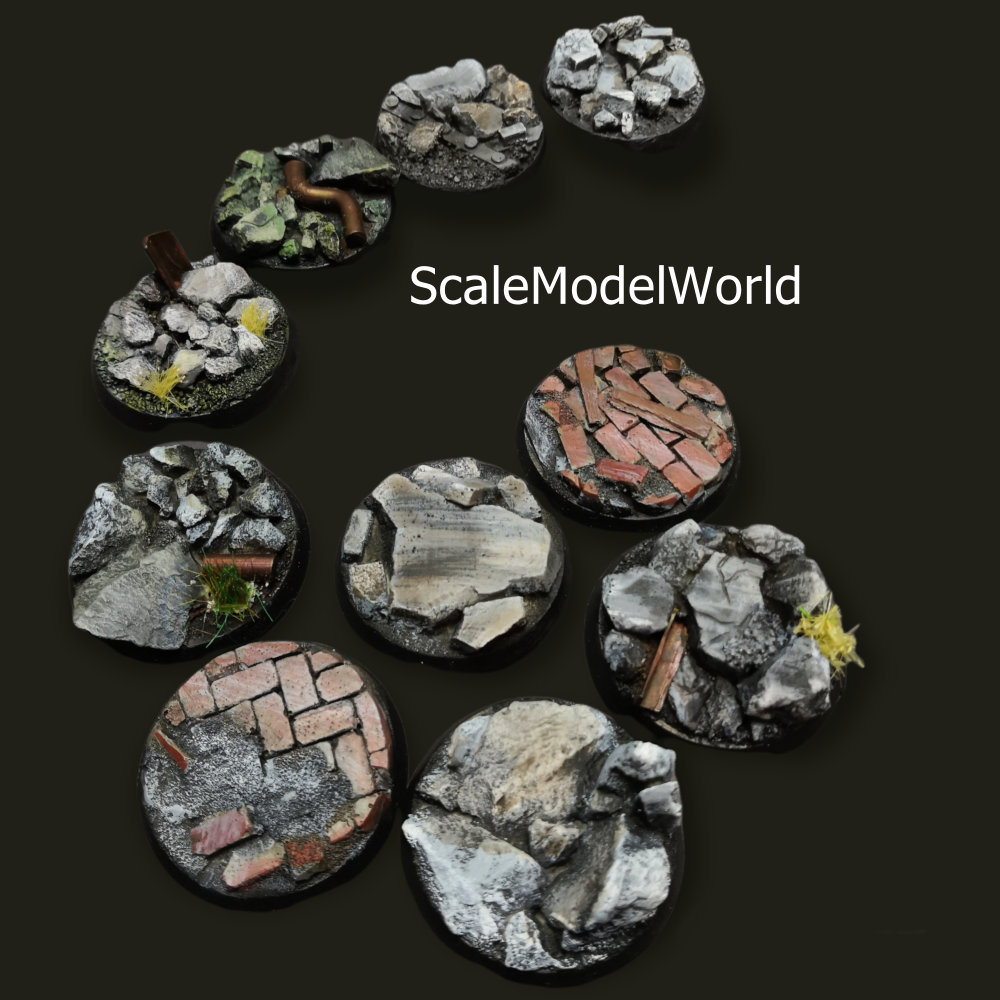 Urban Rubble Bases 32mm for War Gaming&role Playing - Etsy