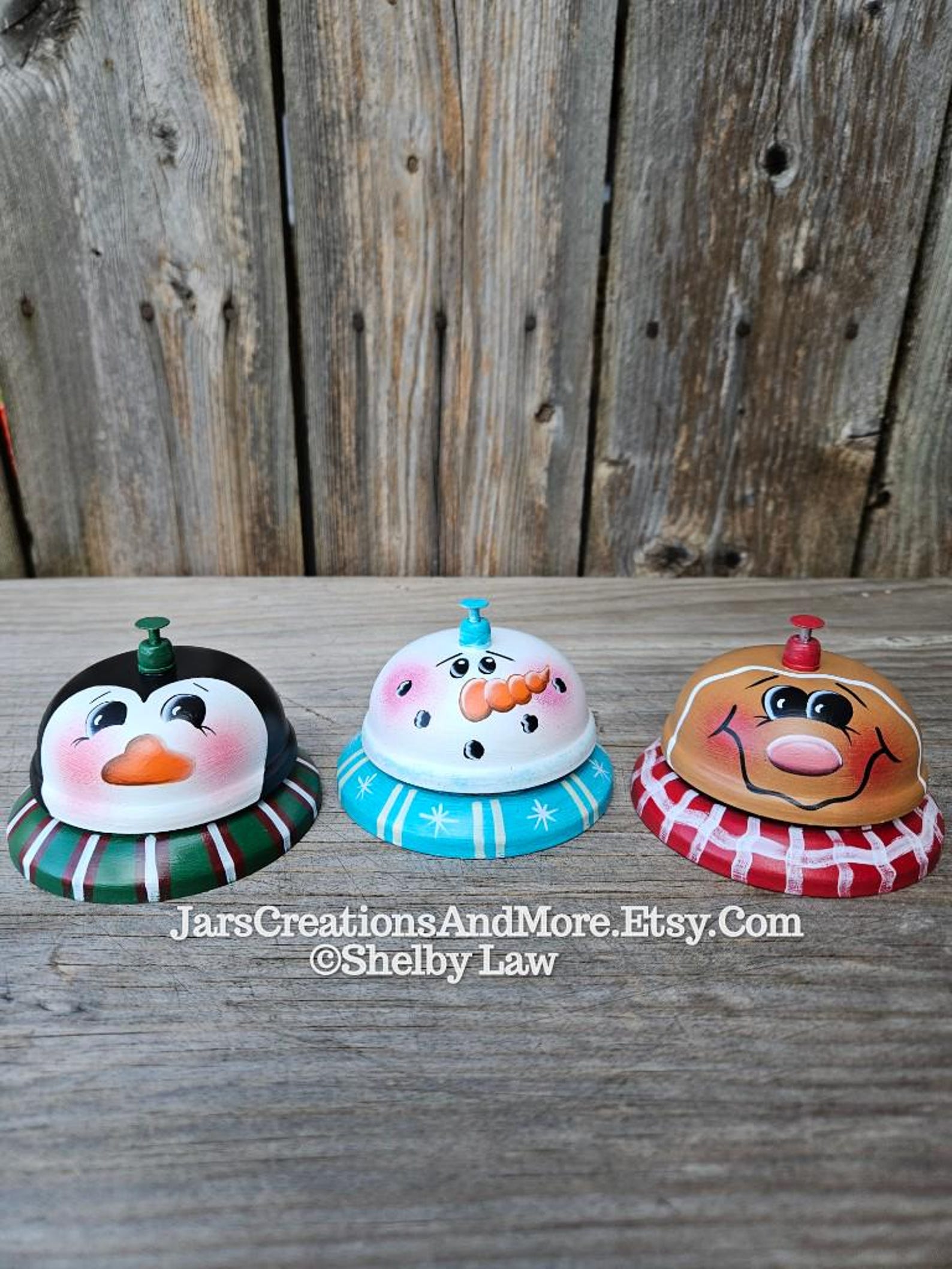 Call Bell, Handpainted Call Bell, Snowman Bell, Penguin Bell, or ...