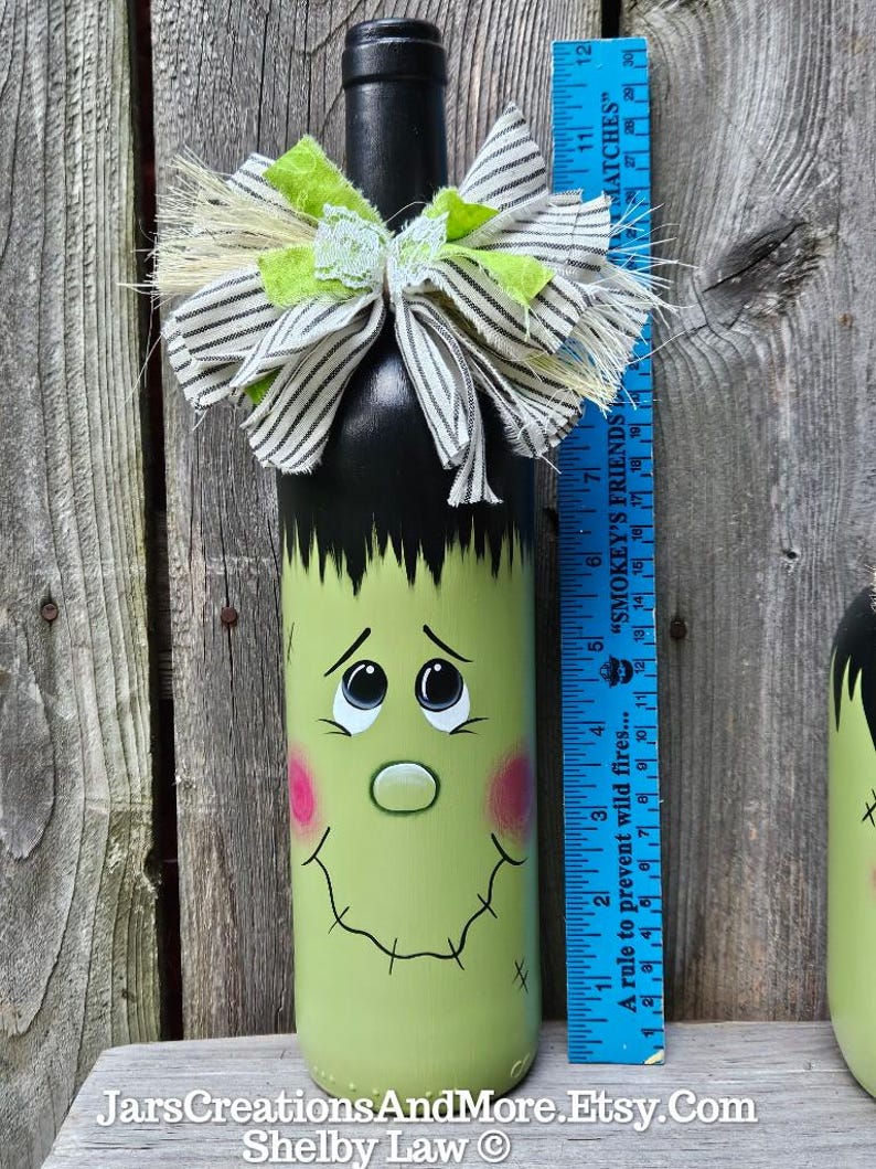Handpainted Frankenstein Mason Jar: Halloween Decor - Etsy