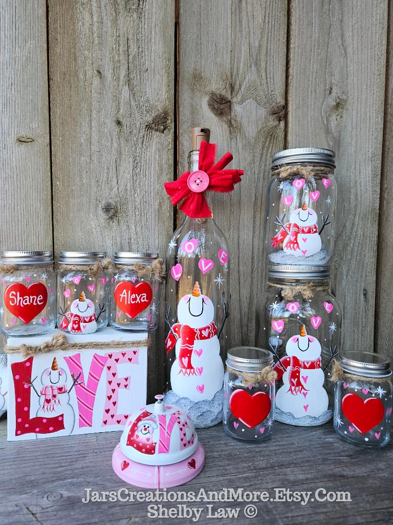 Valentines Day Decorations, Handpainted Valentines Day Gifts, Valentine ...