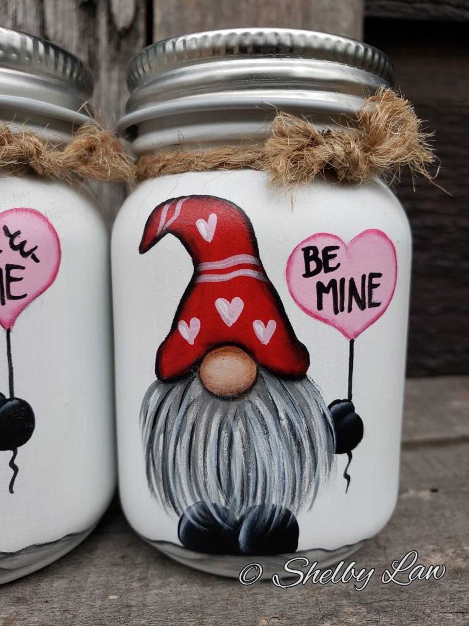 Valentines Day Gnome Mini Mason Jar Love Perfect Mason | Etsy