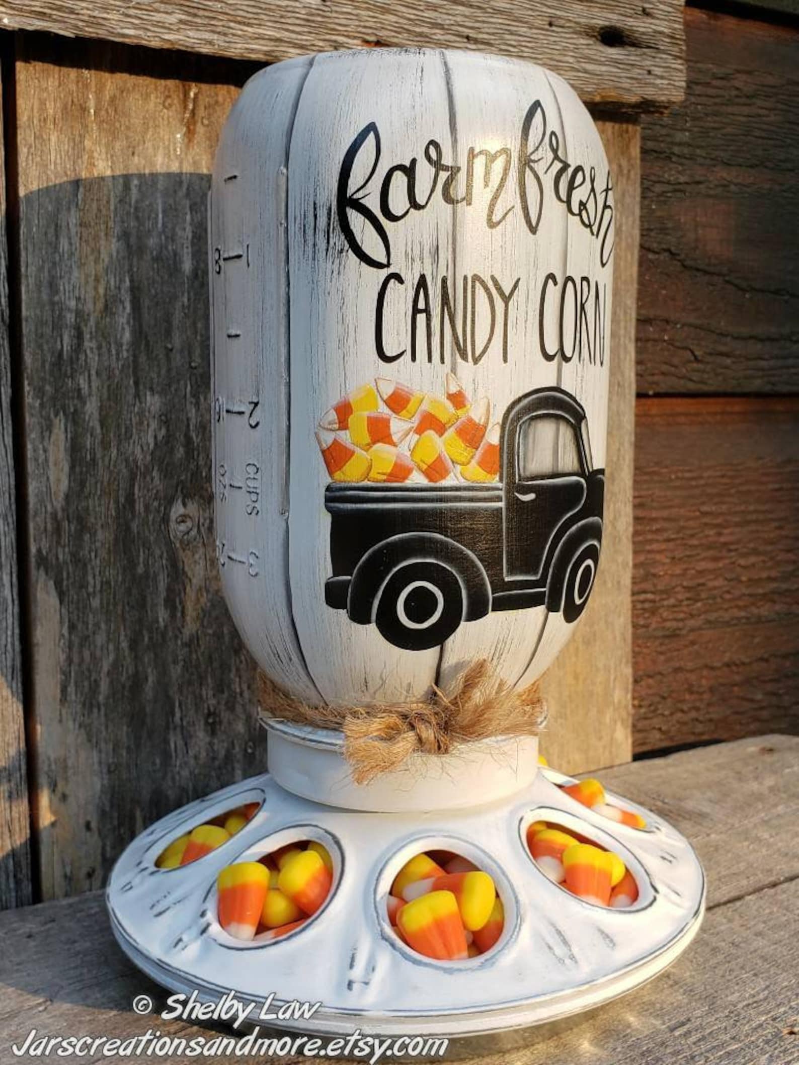 Farm Fresh Candy Corn Handpainted Quart Mason Jar Chicken - Etsy
