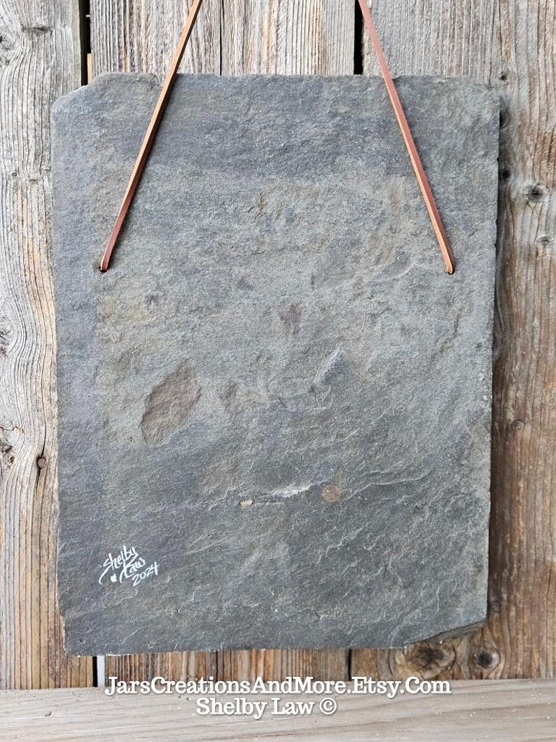Snowman Welcome Slate, Handpainted Snowman Wallhanging Slate - Etsy