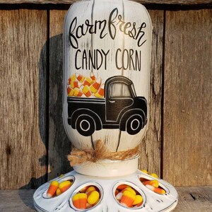 Farm Fresh Candy Corn Handpainted Quart Mason Jar Chicken - Etsy