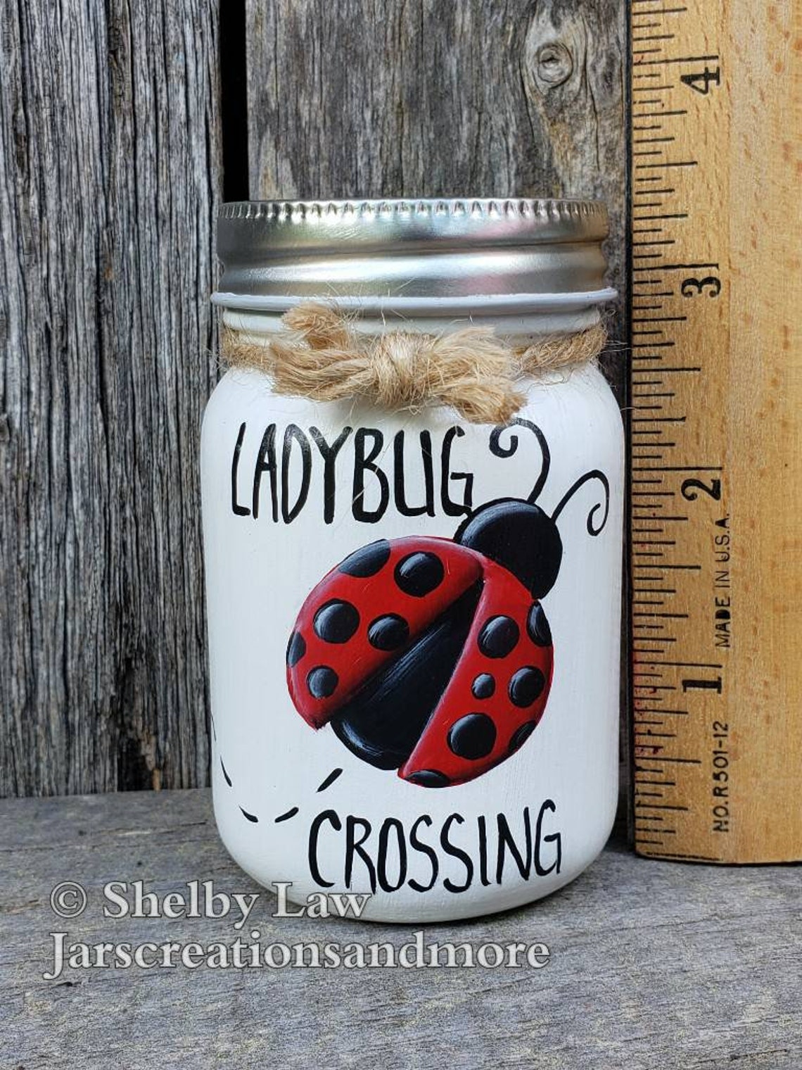 Ladybug Themed Mini Mason Jars Tiered Tray Decor | Etsy