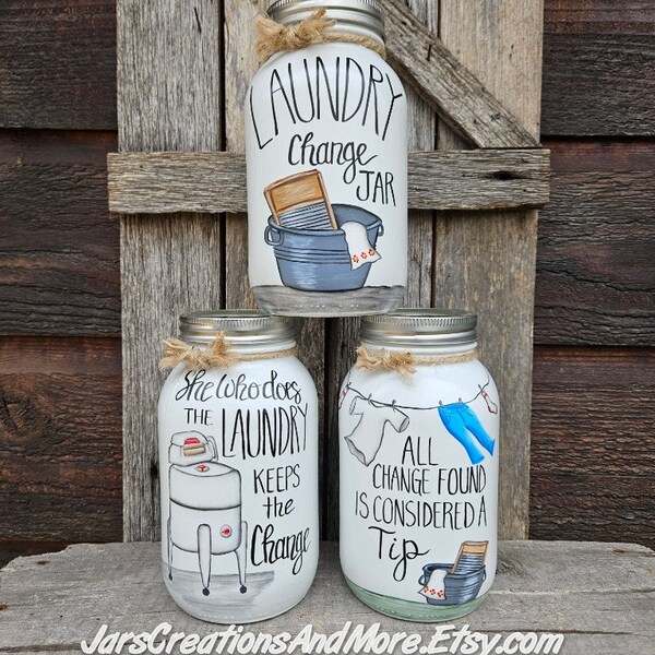 Laundry Change Jar - Etsy