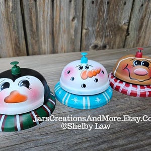 Call Bell, Handpainted Call Bell, Snowman Bell, Penguin Bell, or ...