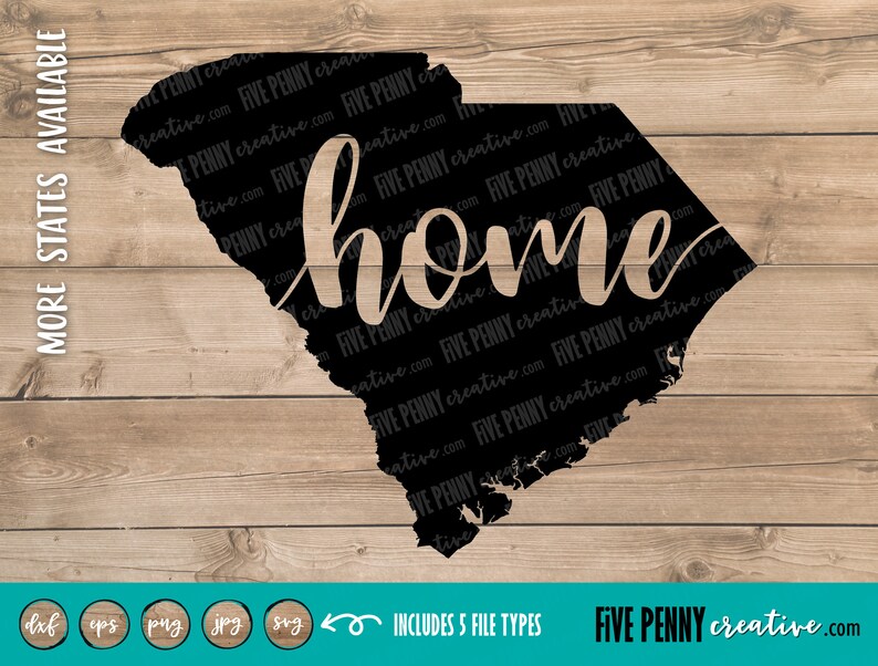 South Carolina Home State SVG PNG EPS Cricut Silhouette | Etsy