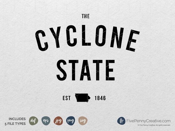 Cyclone State SVG PNG EPS Cricut Silhouette Cutting - Etsy