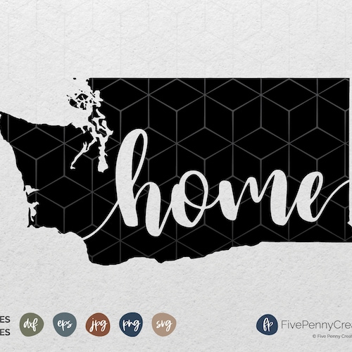 Washington Home State SVG PNG EPS Cricut Silhouette | Etsy