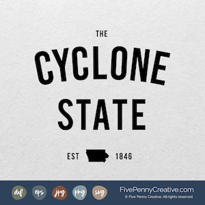 Cyclone State SVG, PNG, EPS, Cricut, Silhouette, Cutting File, Vector ...
