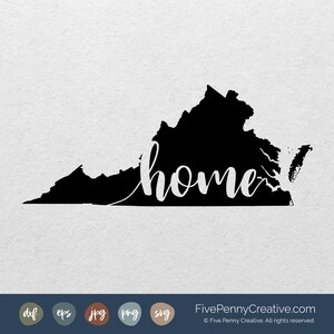 Virginia Home State Vector File (SVG, PNG, EPS) - Etsy