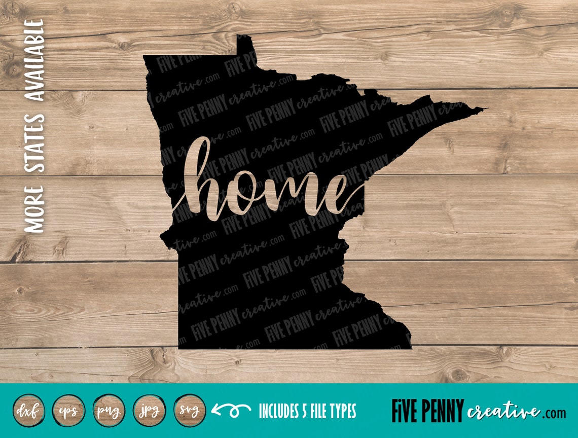 Minnesota Home State SVG PNG EPS Cricut Silhouette | Etsy