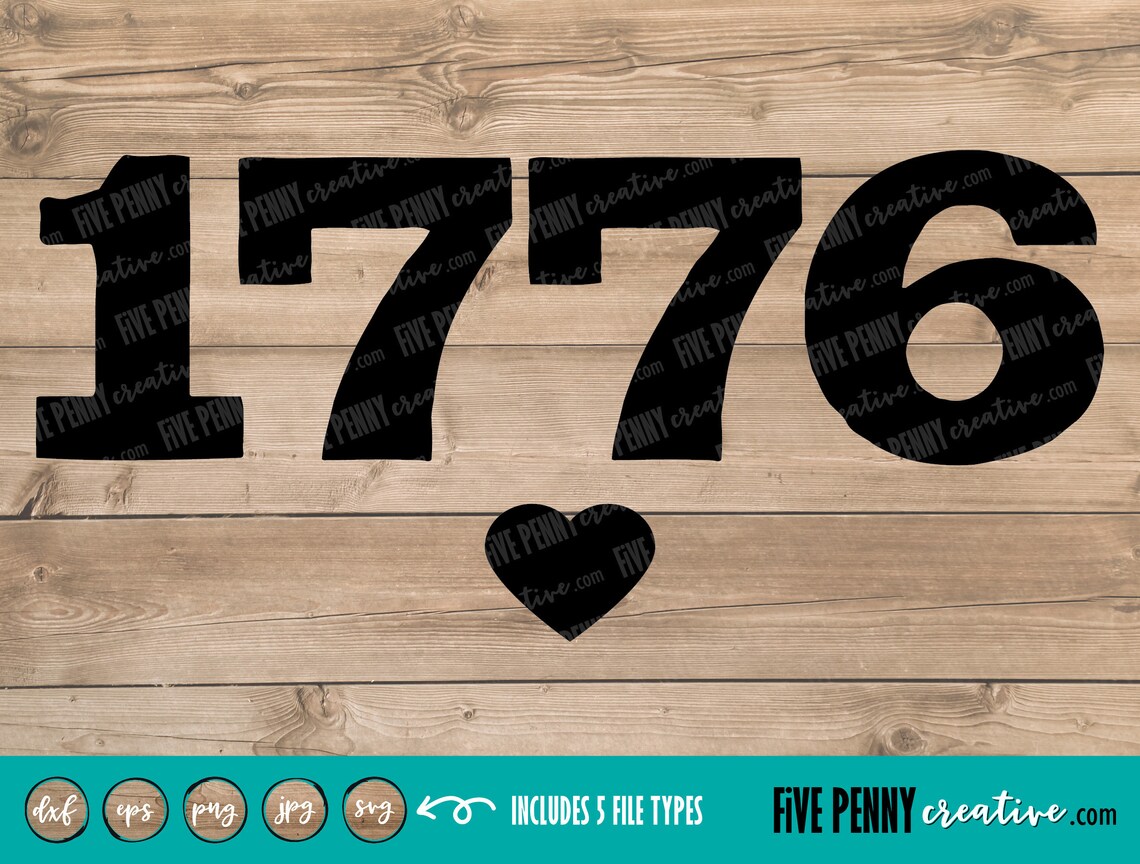 1776 SVG PNG EPS Cricut Silhouette cut file vector | Etsy