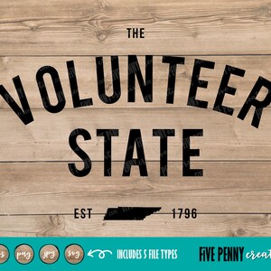 Volunteer State SVG PNG EPS Cricut Silhouette Cutting | Etsy