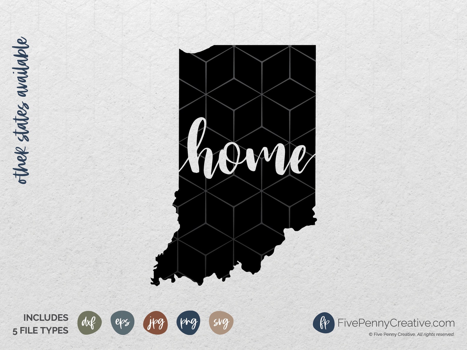 Indiana Home State SVG PNG EPS Cricut Silhouette Cutting | Etsy