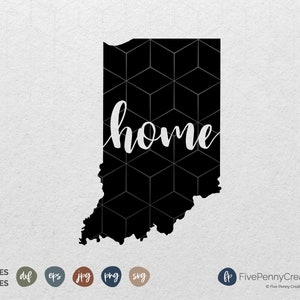 Indiana Home State SVG PNG EPS Cricut Silhouette Cutting | Etsy