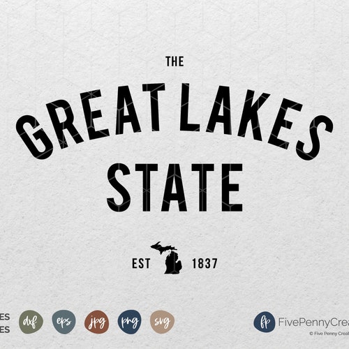 Great Lakes State SVG PNG EPS Cricut Silhouette Cutting - Etsy