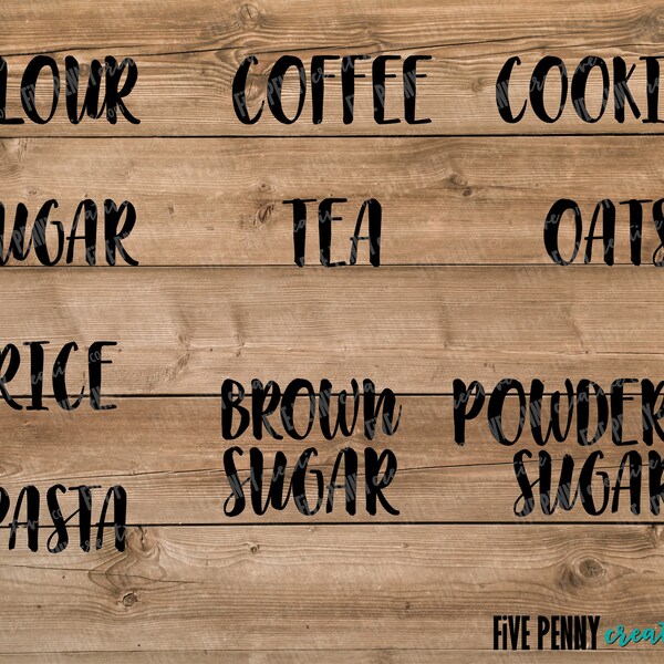 Canister Labels Svg - Etsy