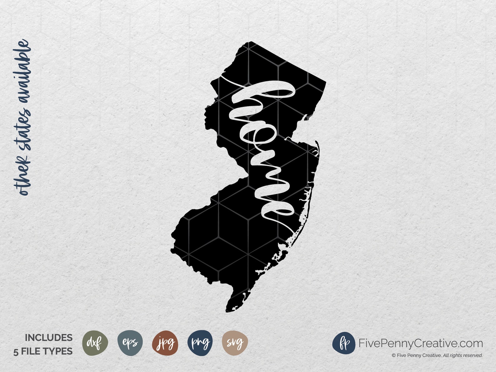 New Jersey Home State SVG PNG EPS Cricut Silhouette - Etsy