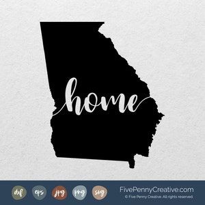 Georgia Home State (SVG, PNG, EPS, Cricut, Silhouette, Cutting File ...