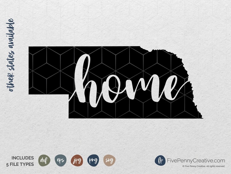 Nebraska Home State SVG PNG EPS Cricut Silhouette - Etsy