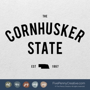 Cornhusker State SVG, PNG, EPS, Cricut, Silhouette, Cutting File ...
