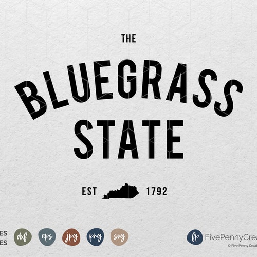 Bluegrass State SVG PNG EPS Cricut Silhouette Cutting - Etsy