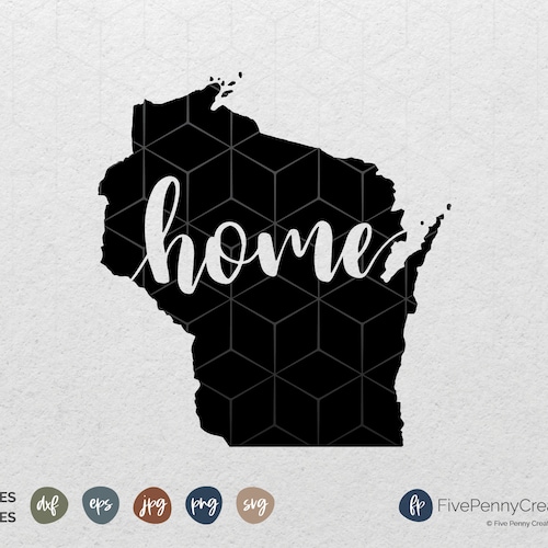 Wisconsin Home State SVG PNG EPS Cricut Silhouette - Etsy