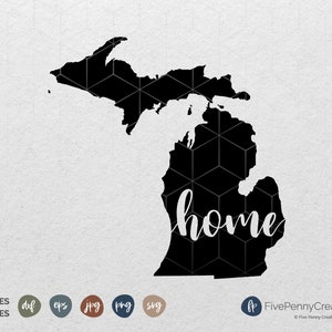 Michigan Home State SVG PNG EPS Cricut Silhouette | Etsy
