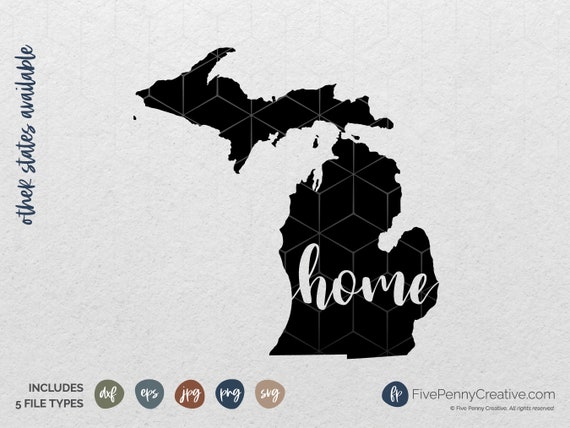 Michigan Home State SVG PNG EPS Cricut Silhouette | Etsy