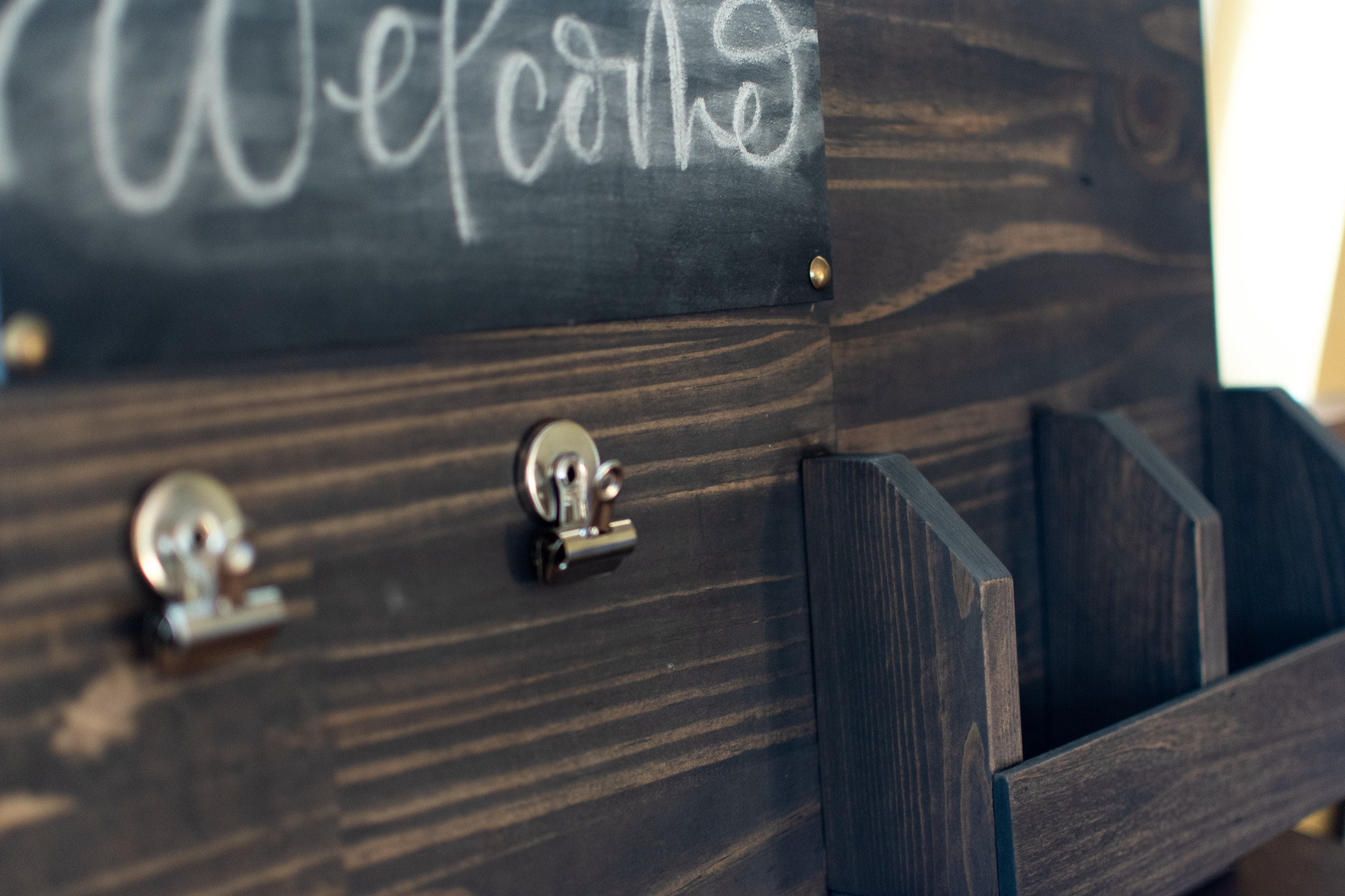 Rustic Farmhouse Command Center Mail Organizer Key Rack - Etsy