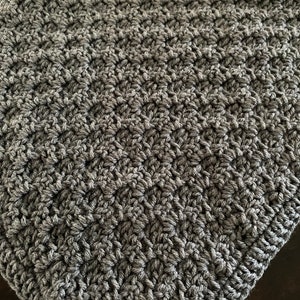 Ready to Ship Baby Gift | Grey Baby Blanket | Crochet Baby Blanket Grey ...