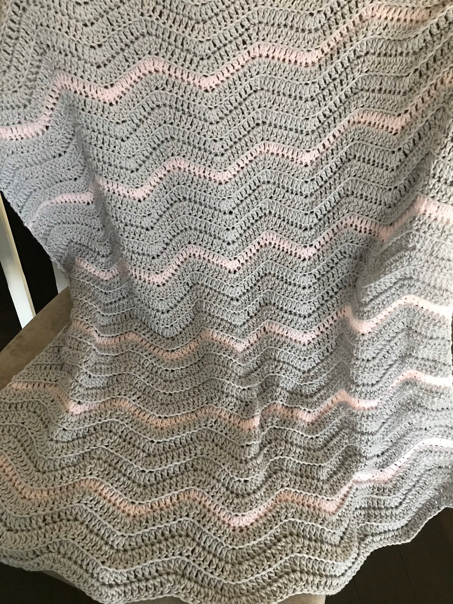 Modern Grey Baby Blanket Crochet Grey Baby Blanket Crochet | Etsy