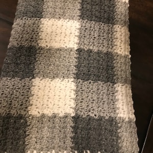 Crochet Baby Blanket | Plaid Baby Blanket | Crochet Checkered Baby ...