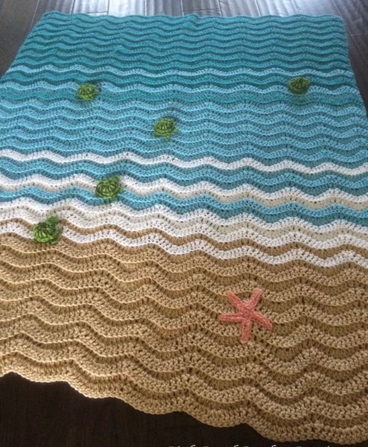Sea Turtle Blanket Pattern Sea Turtle Afghan Turtle - Etsy Canada