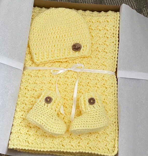 Yellow Baby Blanket Crochet Yellow Blanket Bee Nursery - Etsy