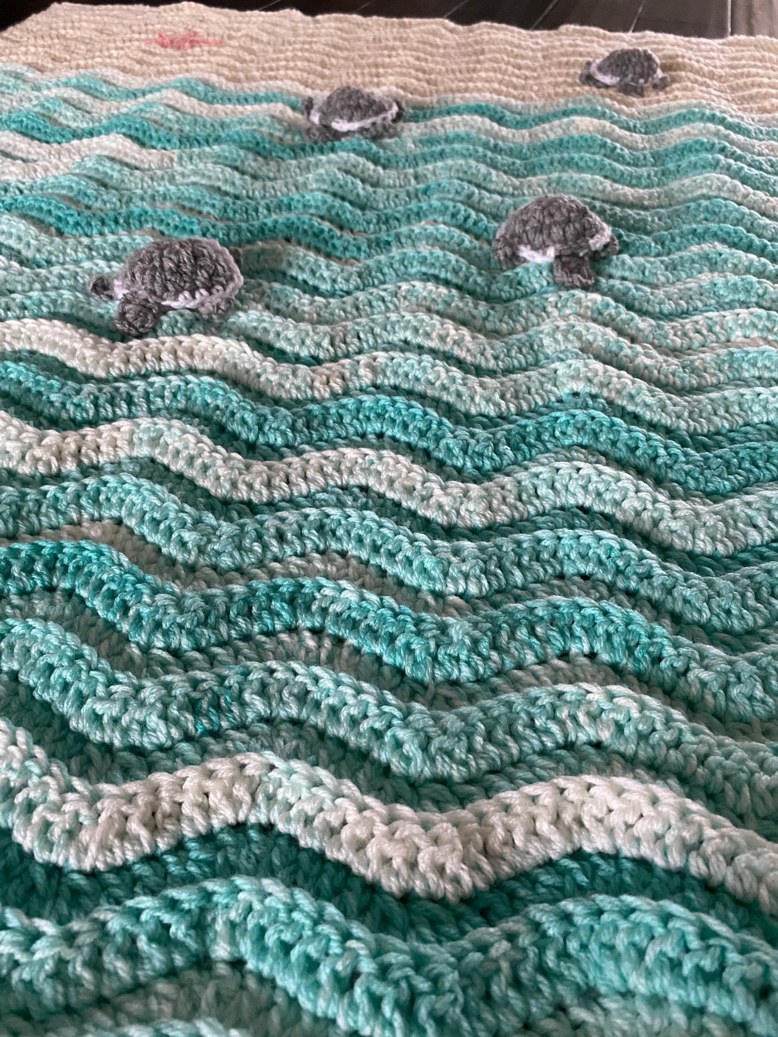 Crochet Baby Sea Turtle Blanket Ocean Themed Nursery Ocean - Etsy
