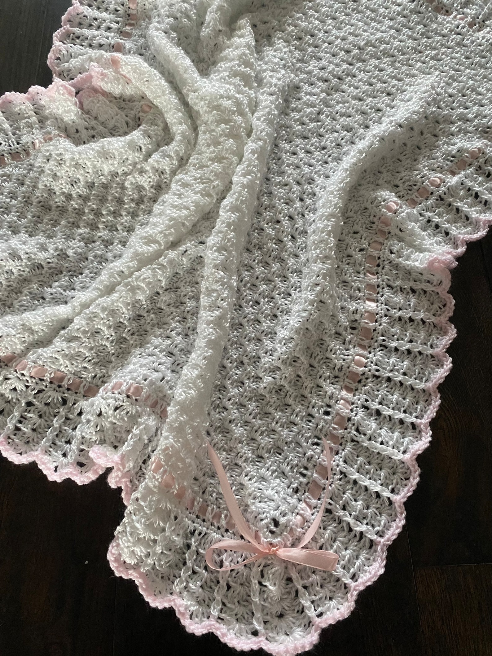 Crochet Baby Blanket Baby Blanket Handmade White Baby - Etsy