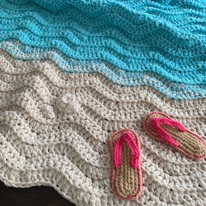 Ocean Blanket | Beach Blanket | Crochet Ocean Blanket | Beach Lover ...