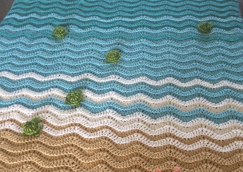 Sea Turtle Blanket Pattern Sea Turtle Afghan Turtle - Etsy Canada
