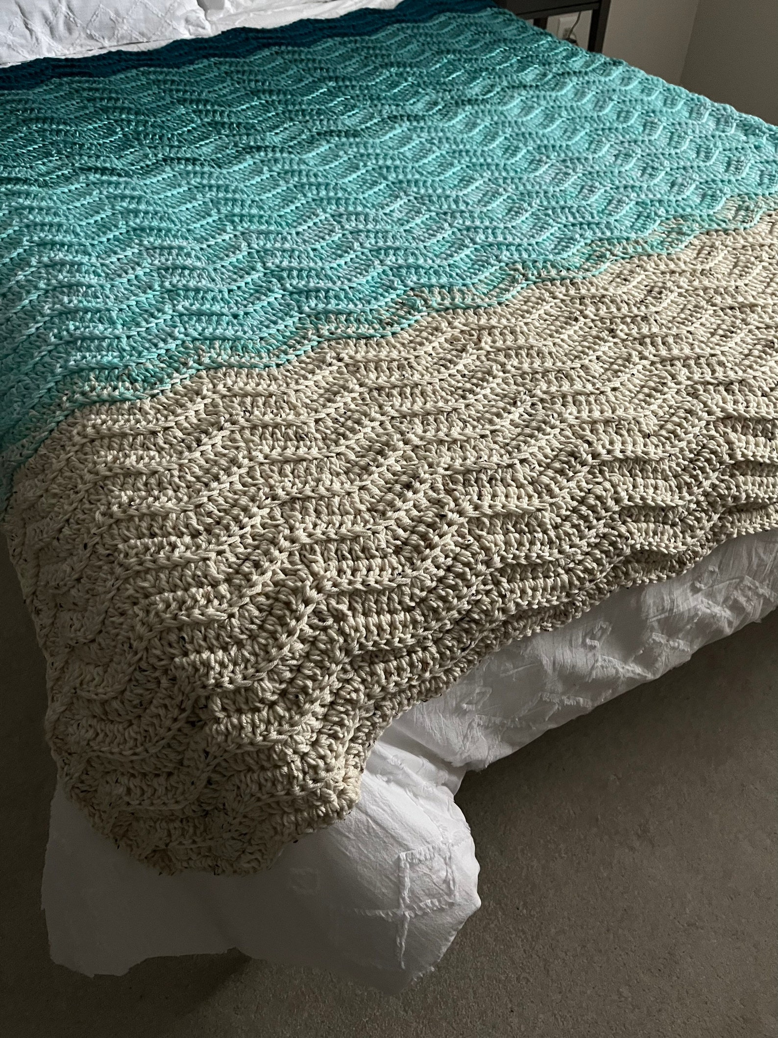 Beach Blanket Crochet | Home Decor | Ocean Throw | Beach Blanket ...