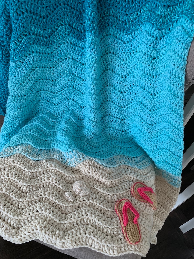 Ocean Blanket Beach Blanket Crochet Ocean Blanket Beach - Etsy