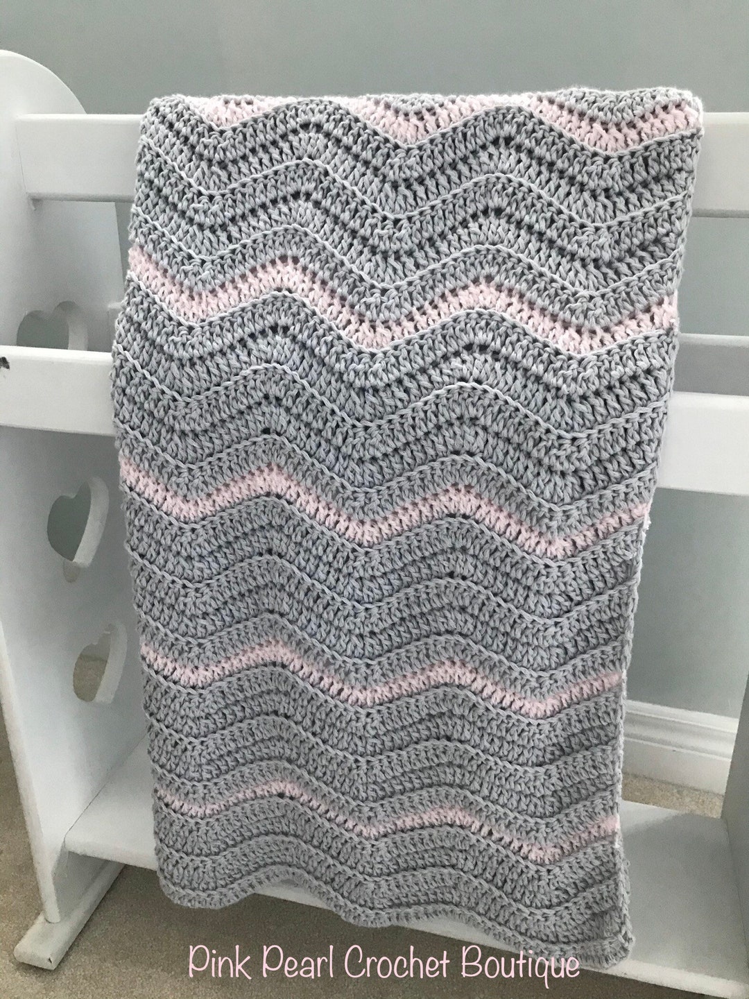 Modern Grey Baby Blanket | Crochet Grey Baby Blanket | Crochet Grey and ...