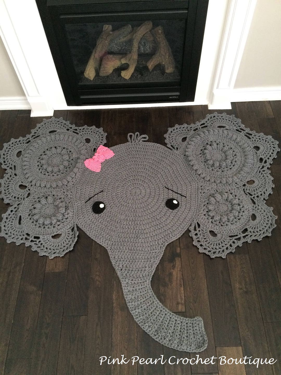 Elephant Rug | Elephant Nursery | Crochet Nursery Rug | Nursery Decor ...